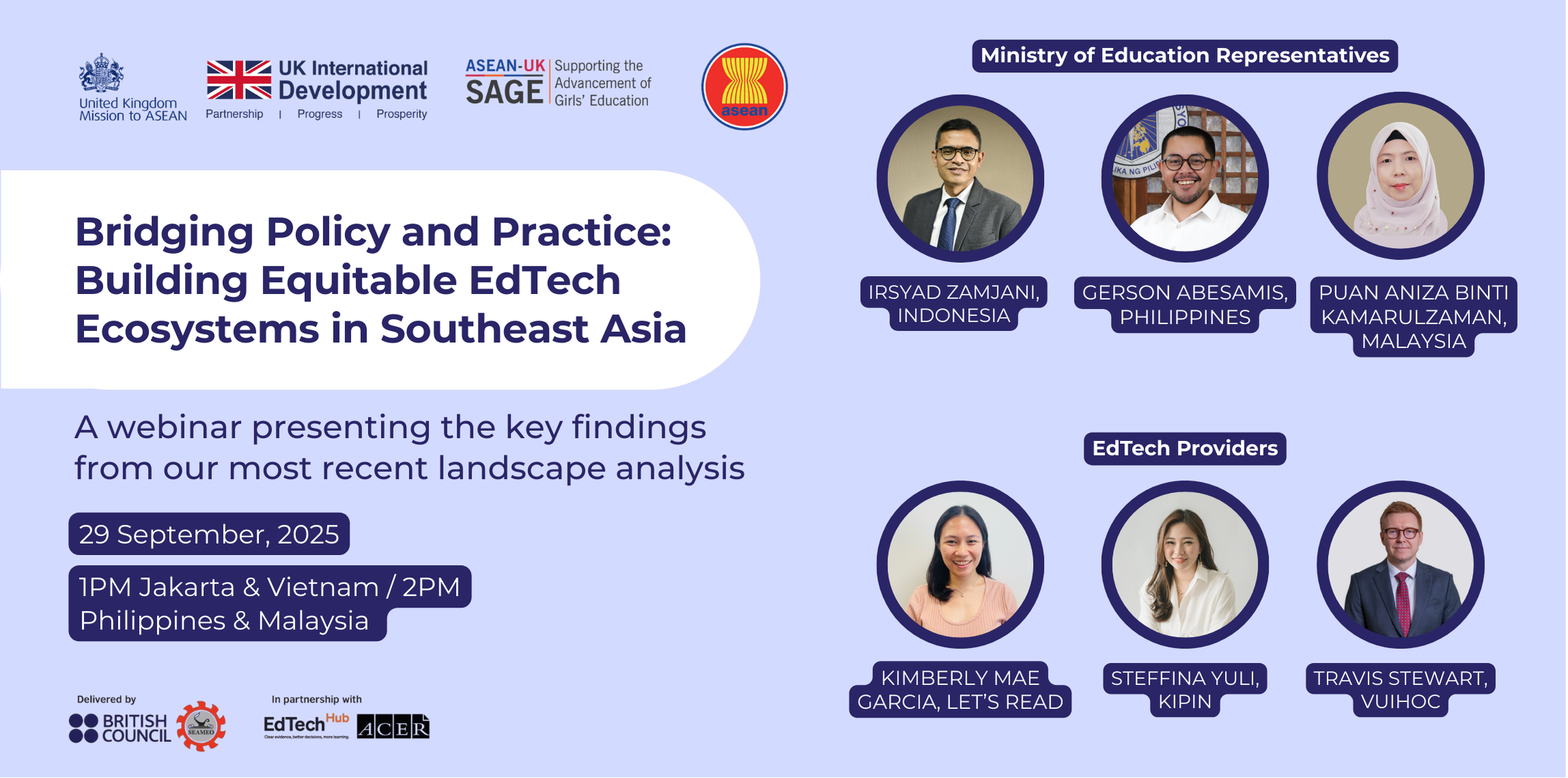 Building Equitable EdTech Ecosystems in Southeast Asia: Key highlights from a regional webinar ...
